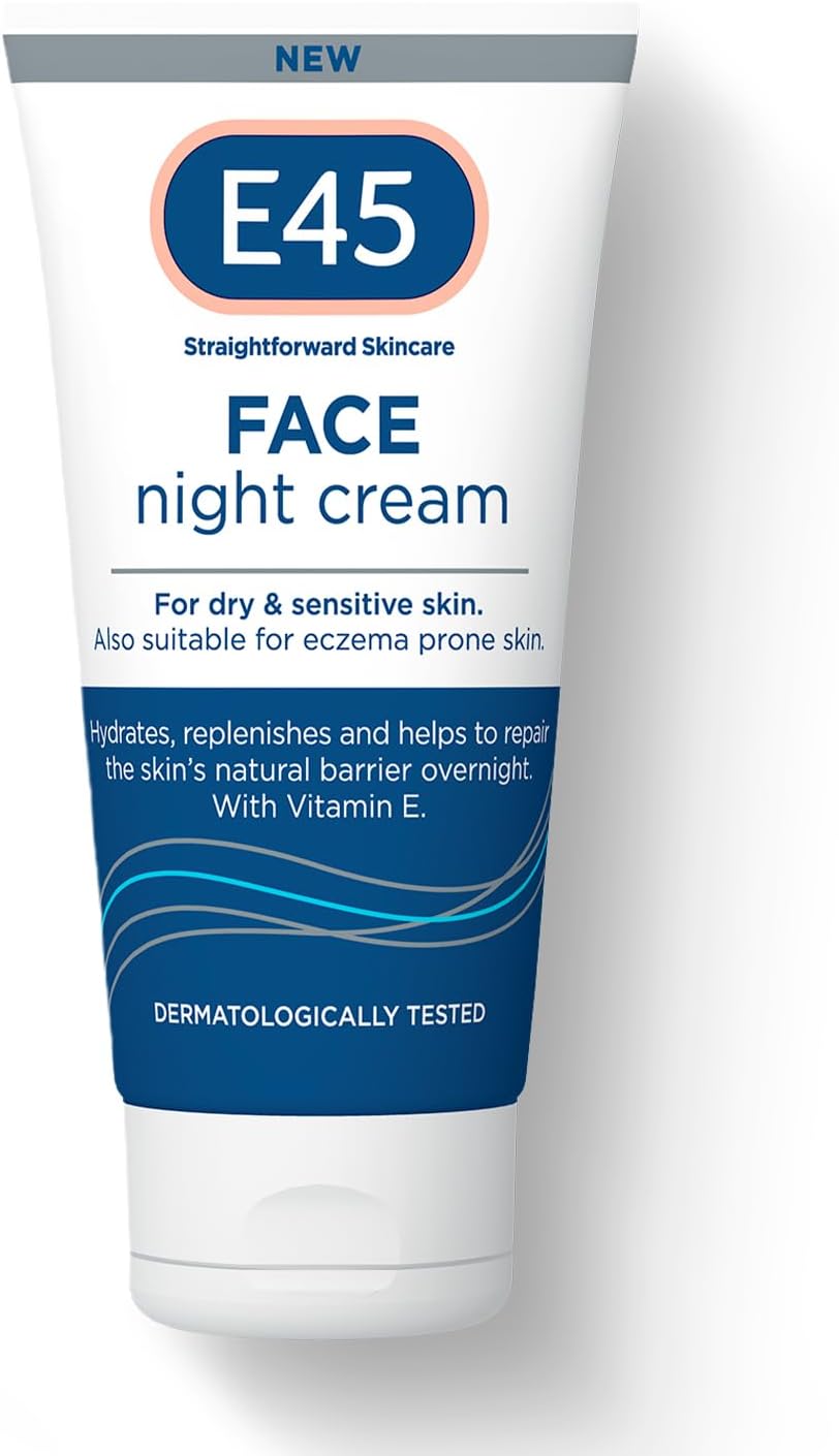 E45 Face Night Cream - Nourishing Night Moisturiser to Restore Skin Barrier – For Sensitive Skin ...