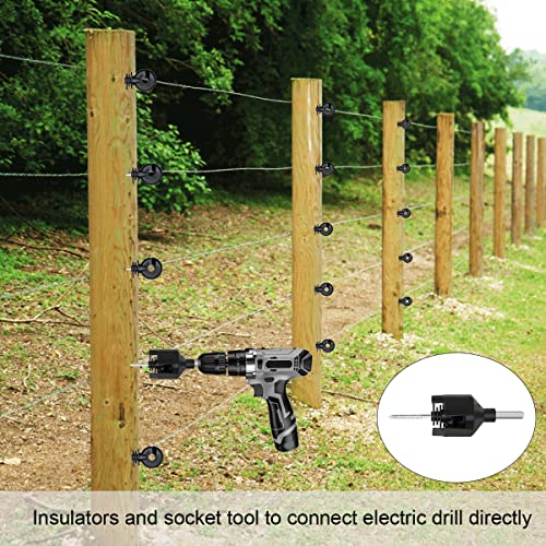 Snapklik.com : 660 Feet Electric Fence Polywire & 50 Pcs Electric Fence ...