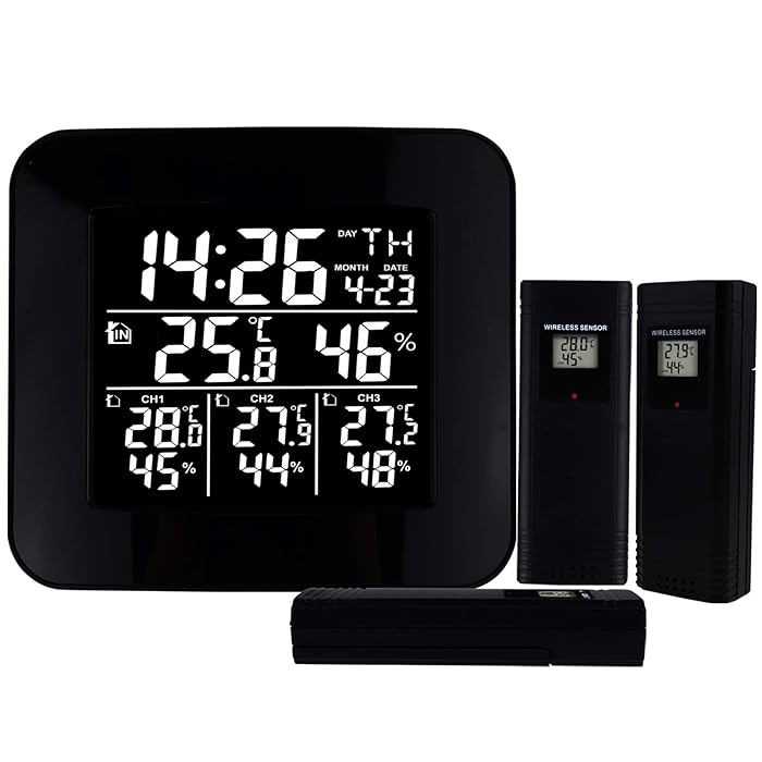 Buy Weather Station Wireless Indoor Outdoor Temperature Humidity ...