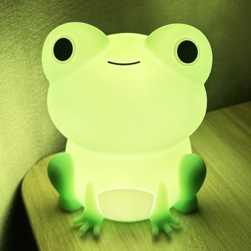 ANJOGIFT LED Night Light, Cute Frog Touch Control Soft Silicone ...