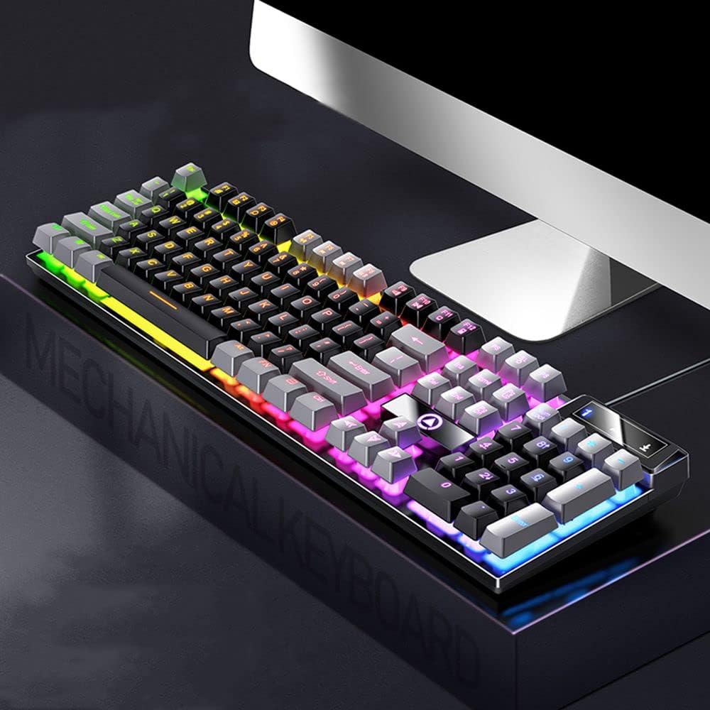 Amazon.com: 104 Keys Mechanical Keyboard Backlit Keyboard Light ...