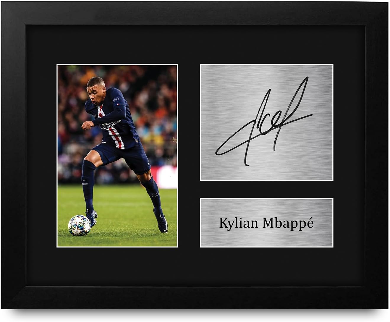 Amazon.com: HWC Trading Kylian Mbappe Framed Gift Signed Printed ...