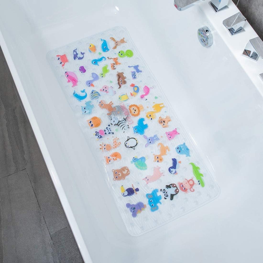 Amazon.com: BEEHOMEE Non Slip Bath Mat for Tub,Cartoon Slip-Resistant ...