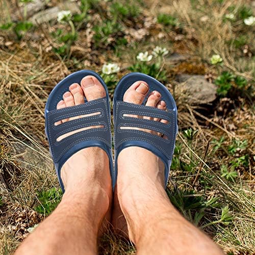 Roxoni Men Sandals Shower Slides for Men Open Toe Slip-On Men Slippers ...