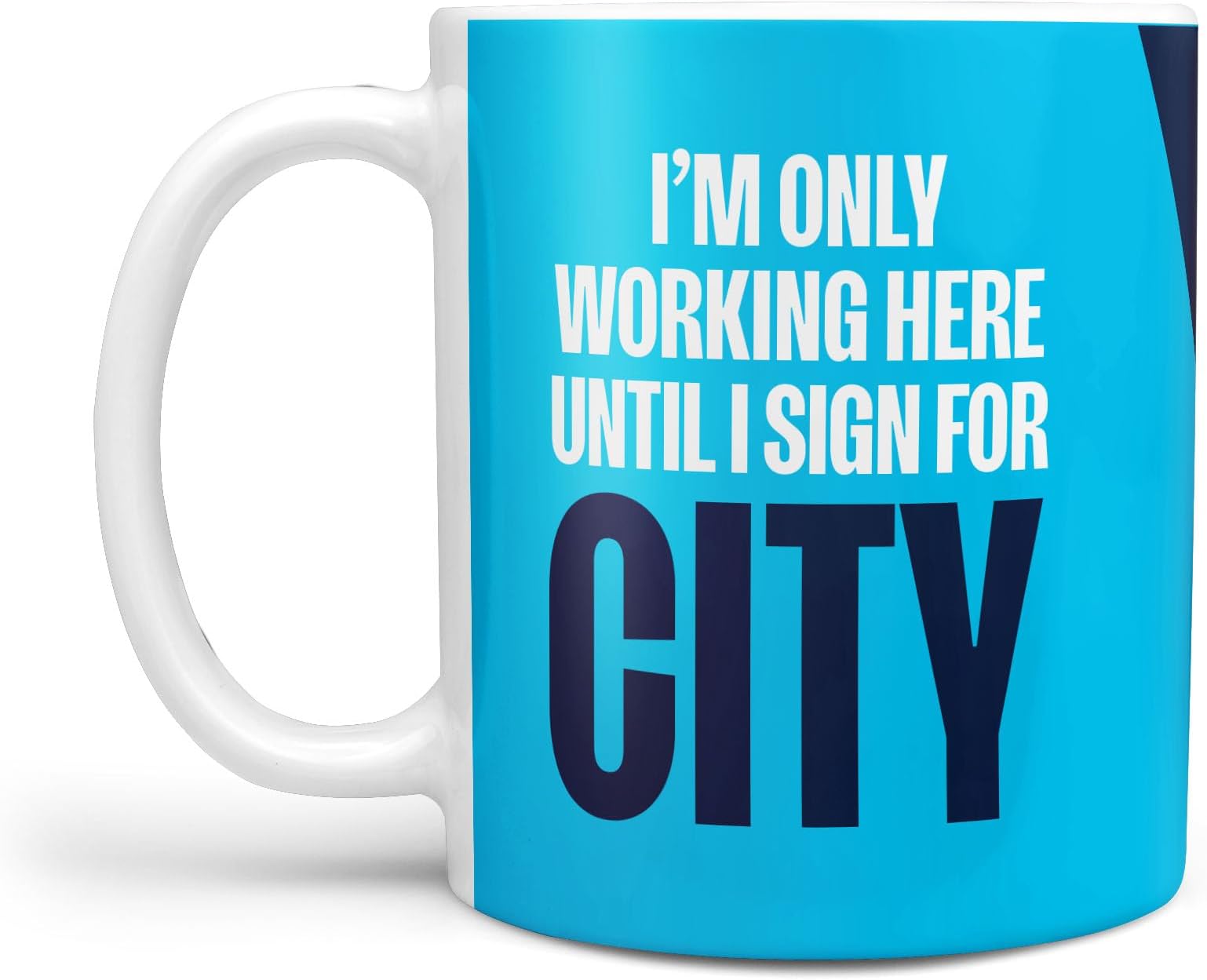 Manchester City Official Crest Ceramic 11oz Mug : Amazon.co.uk: Sports ...