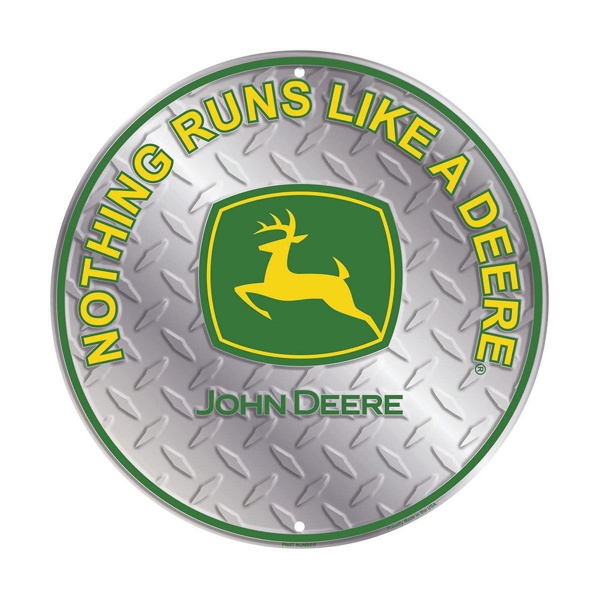 Amazon.com: John Deere Modern Logo Raised Diamond Sign 12", Silver ...