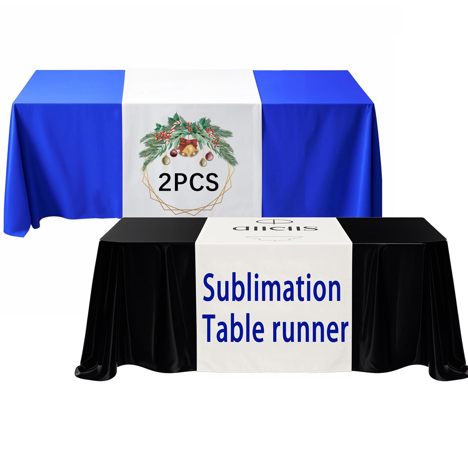 1PCS Sublimation Table Banner 72" x 24" White 100% Polyester Table ...