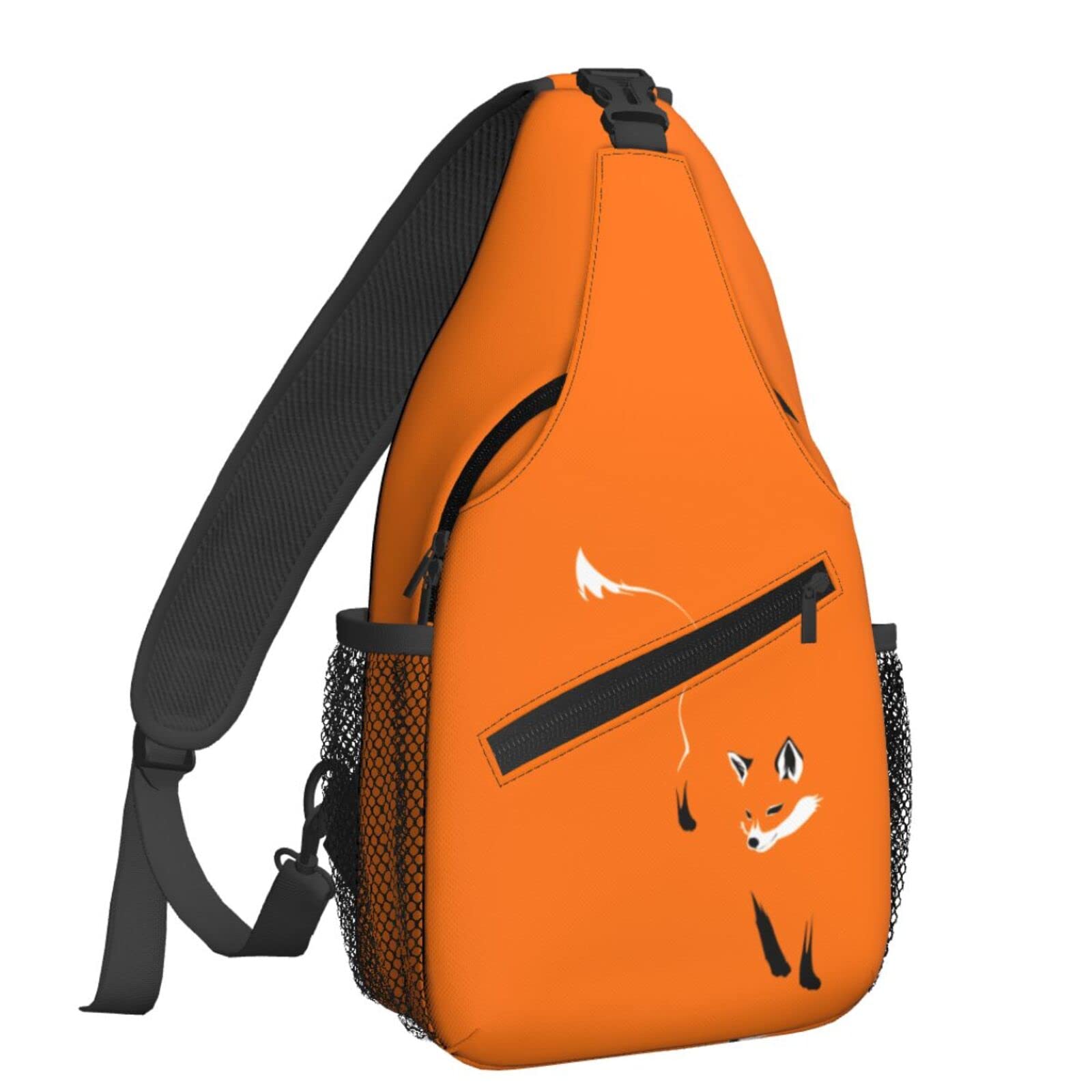 Amazon.com: Famame Orange Fox Sling Backpack Chest Bag Crossbody ...
