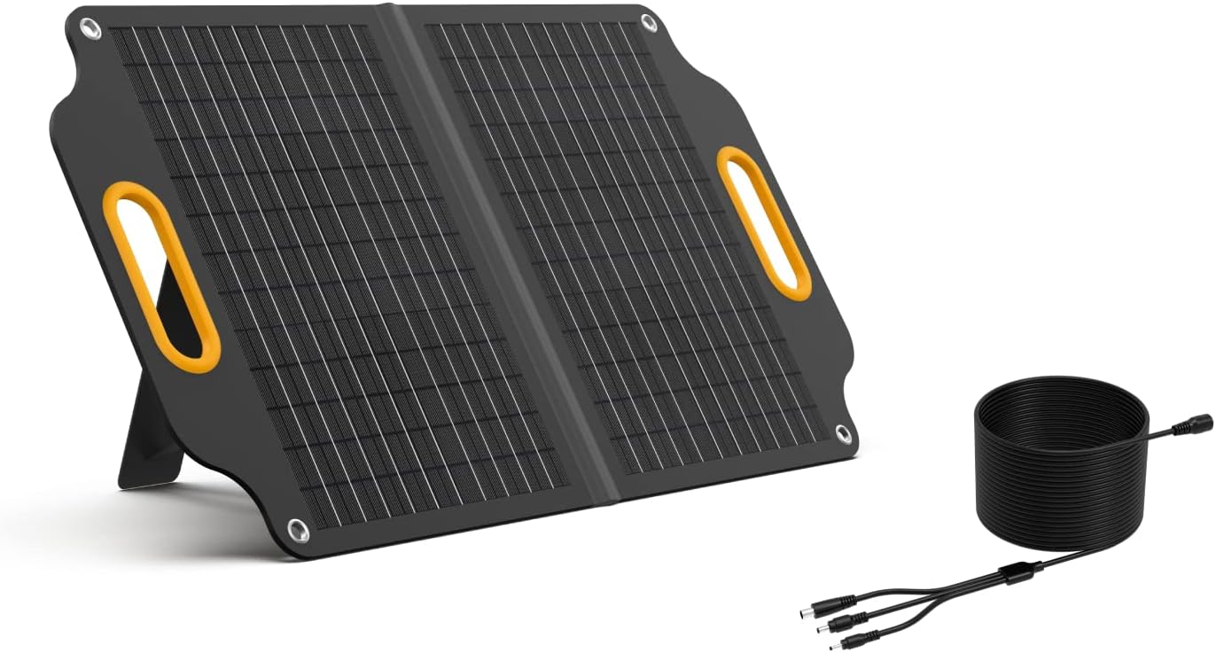 Amazon.com : Powerness 40W Foldable Solar Panel with 32.8 Feet/10 ...