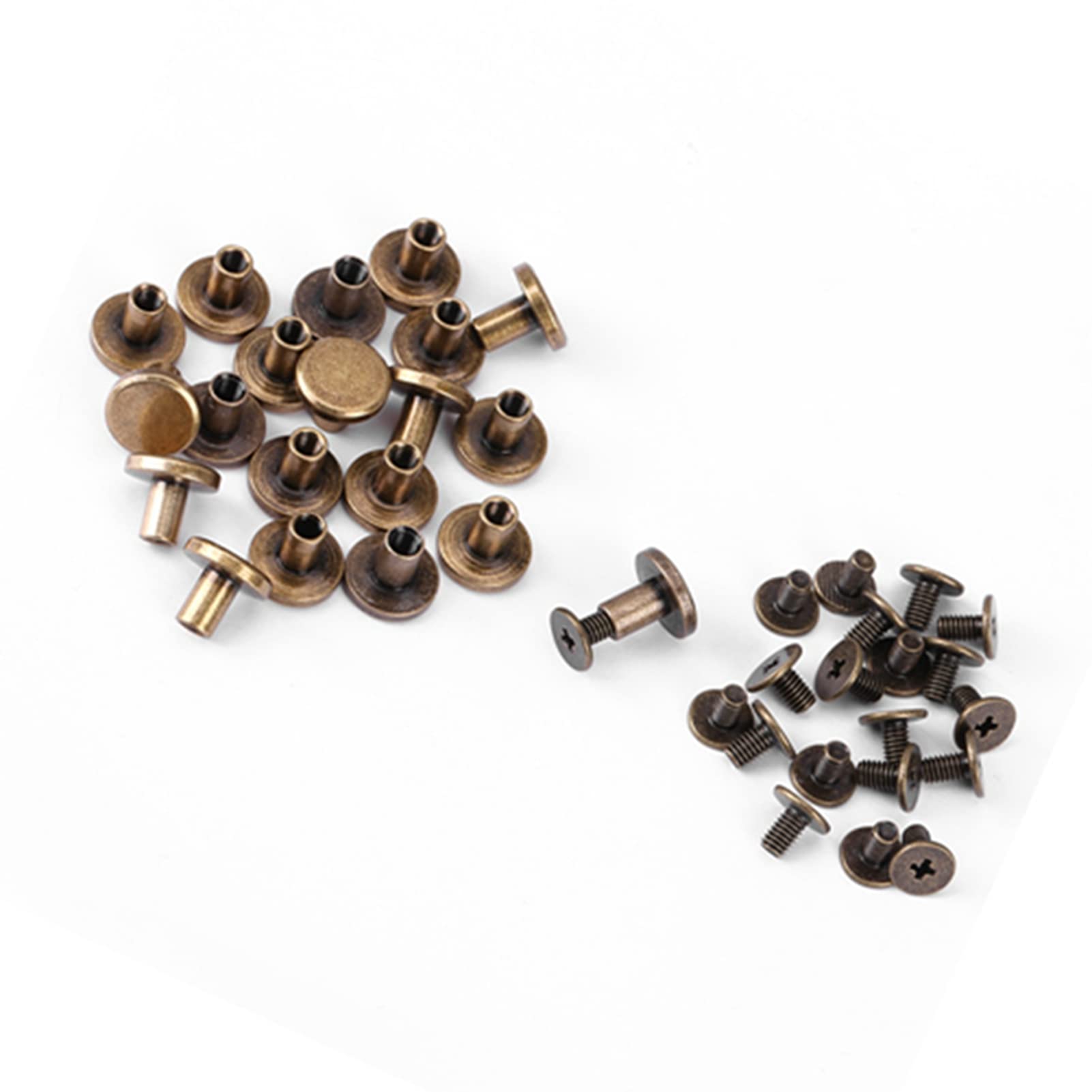 20pcs Leather Cap Rivet, Decorative Rivets for Leather, Flat Head ...