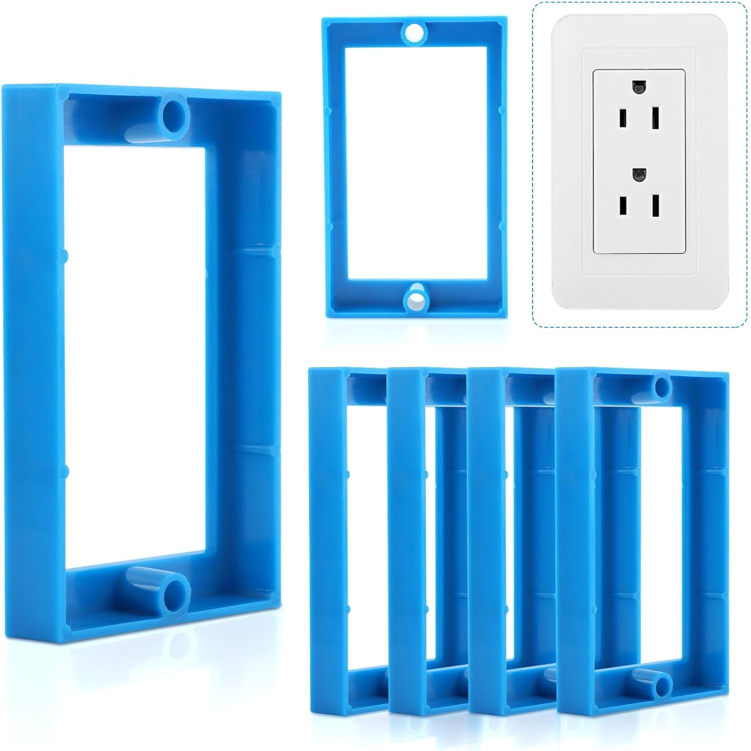 Tookie 1/2" Receptacle Outlet Box Extender, 6pcs Single Gang Electrical ...