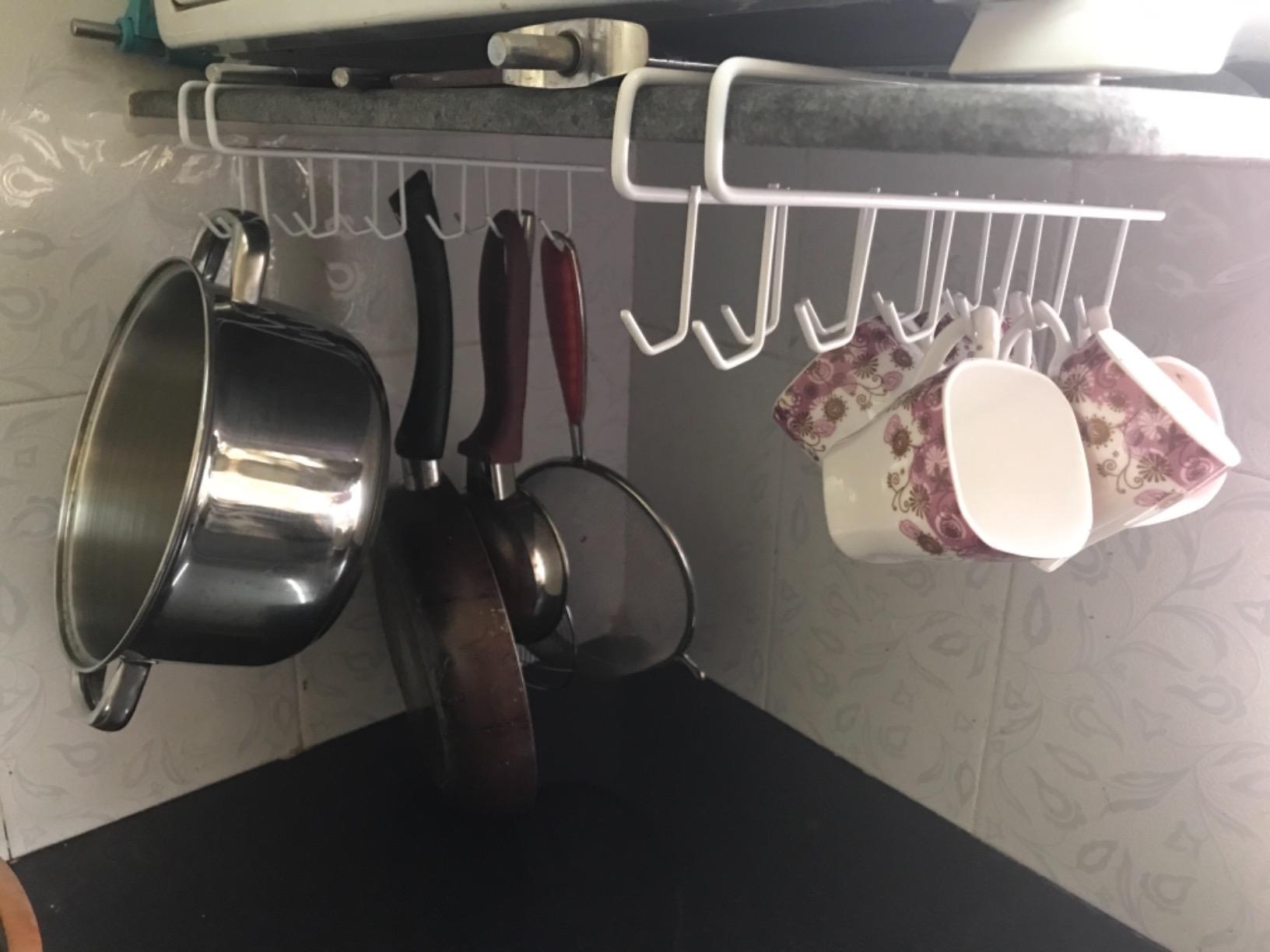 MosQuick® 2 Pcs(24 Hooks) Kitchen Organizer Multipurpose Crockery ...