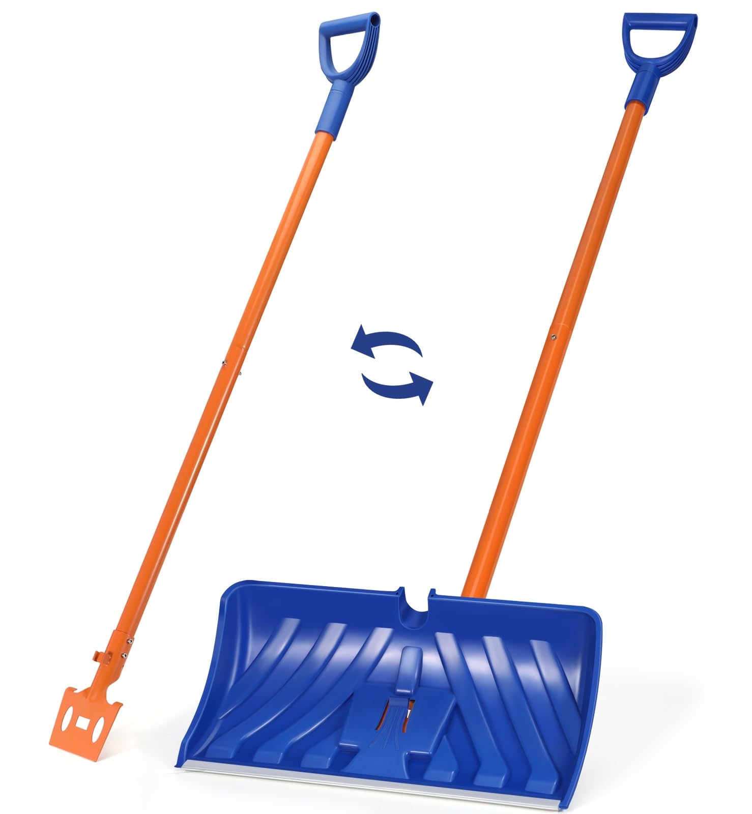Amazon.com : Qmetalart 2-in-1 Heavy Duty Snow Shovel and Ice Chopper ...