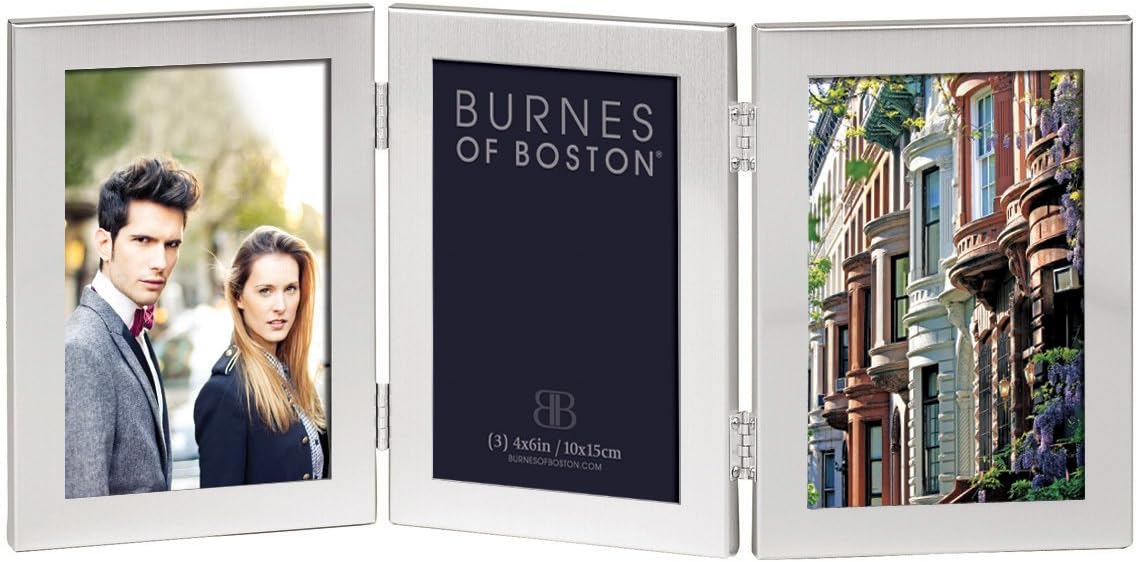 Amazon.com - Burnes of Boston C53346 Triple Hnged Picture Frame, 4-Inch ...