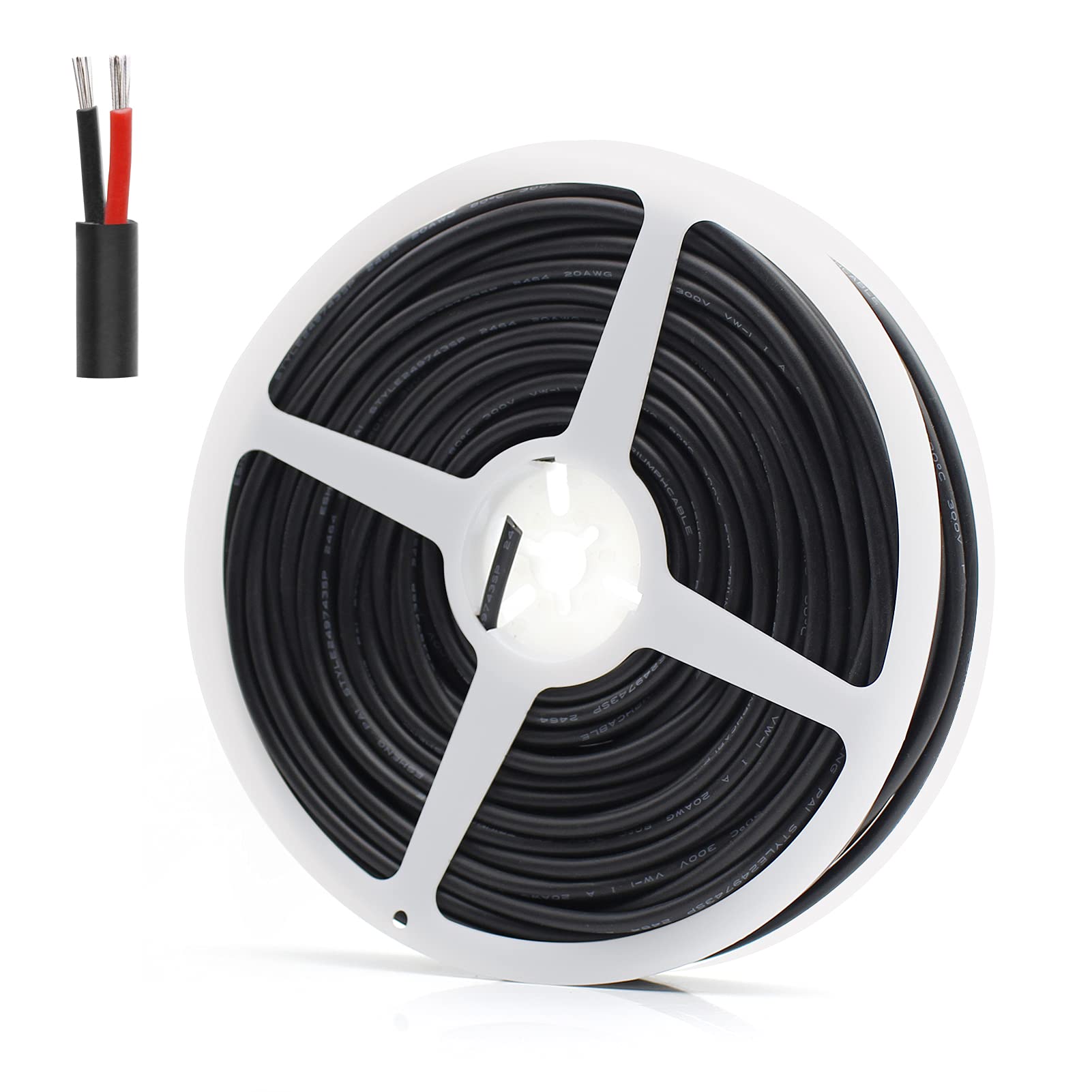 Snapklik.com : Electrical Wire 20 Gauge 2 Conductor, 20M/65.6ft ...