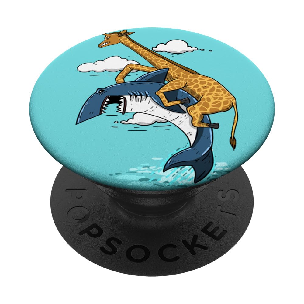 Giraffe Riding A Shark