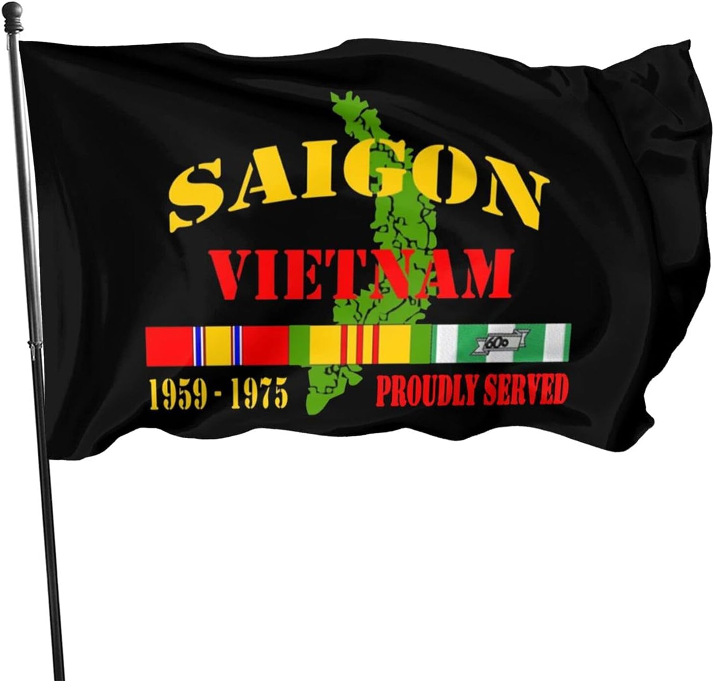Amazon.com : Saigon Vietnam Veteran Flag 3x5 Ft Outdoor Flags House ...