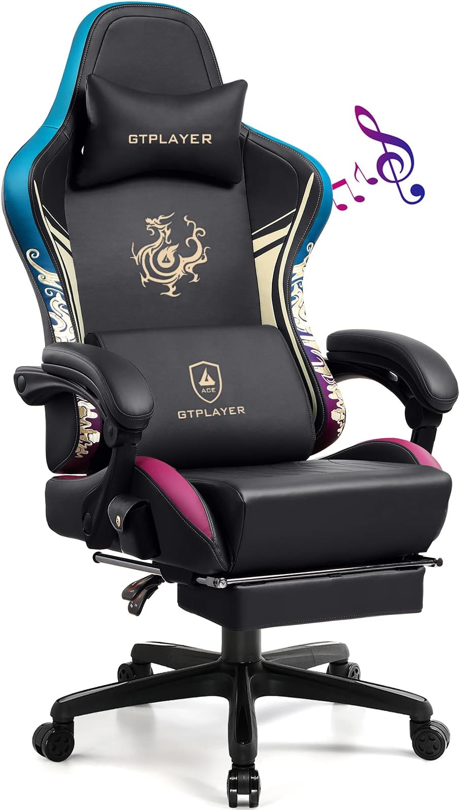 Amazon.com: GTRACING Gaming Chair Racing Office Computer Ergonomic ...