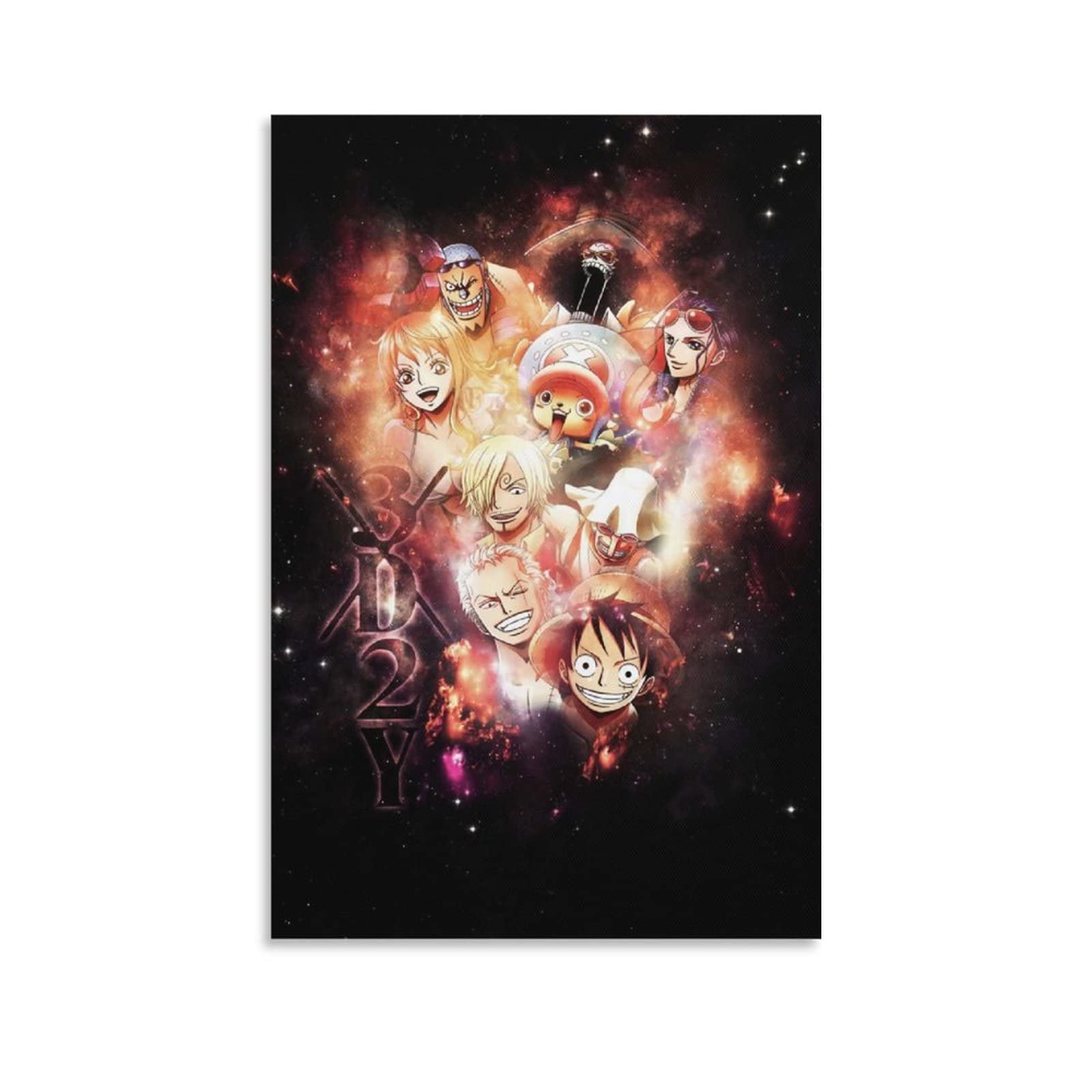 Buy JCODE Zoro Luffy Nami One Piece Anime Canvas Art and Wall Art Boy ...