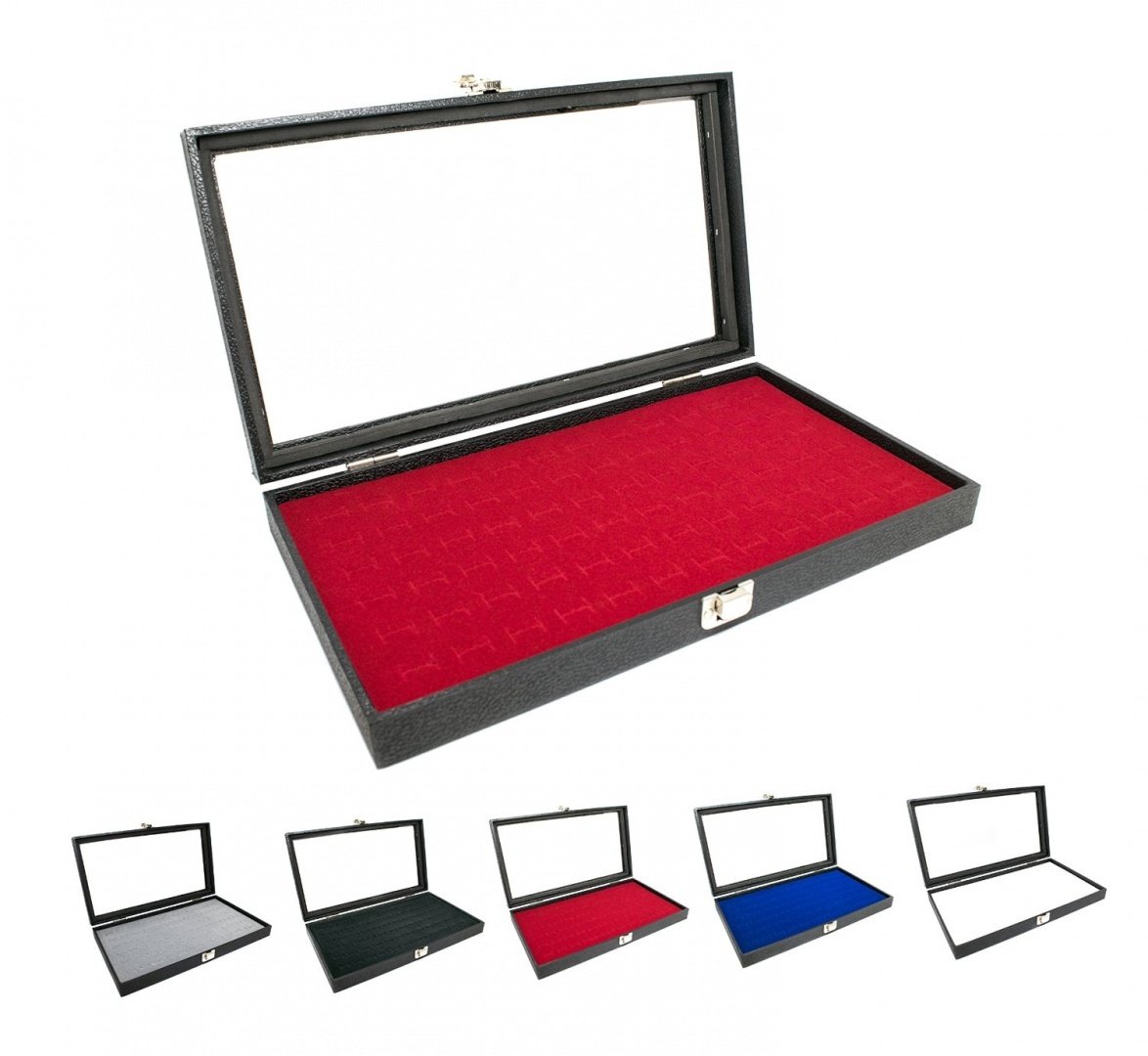 Amazon.com: Novel Box Ring Display Glass Case Black 14.75x8.25x2.1 ...