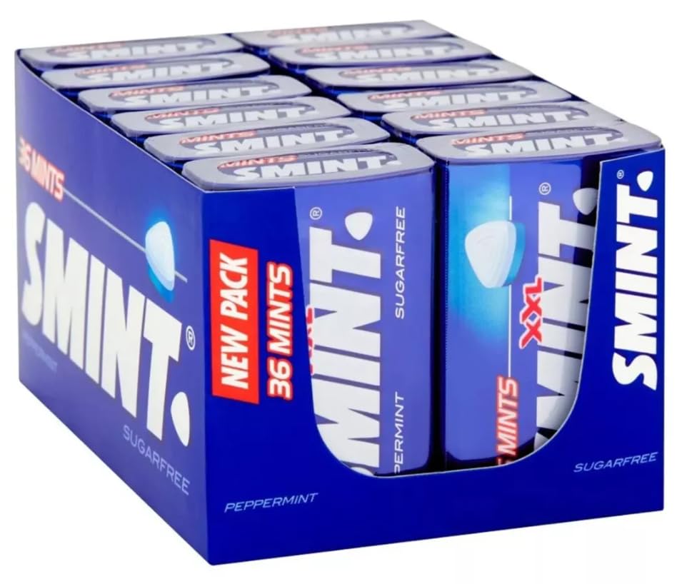 Smint Sugarfree XXL Peppermint Tins (Pack of 12) : Amazon.co.uk: Grocery