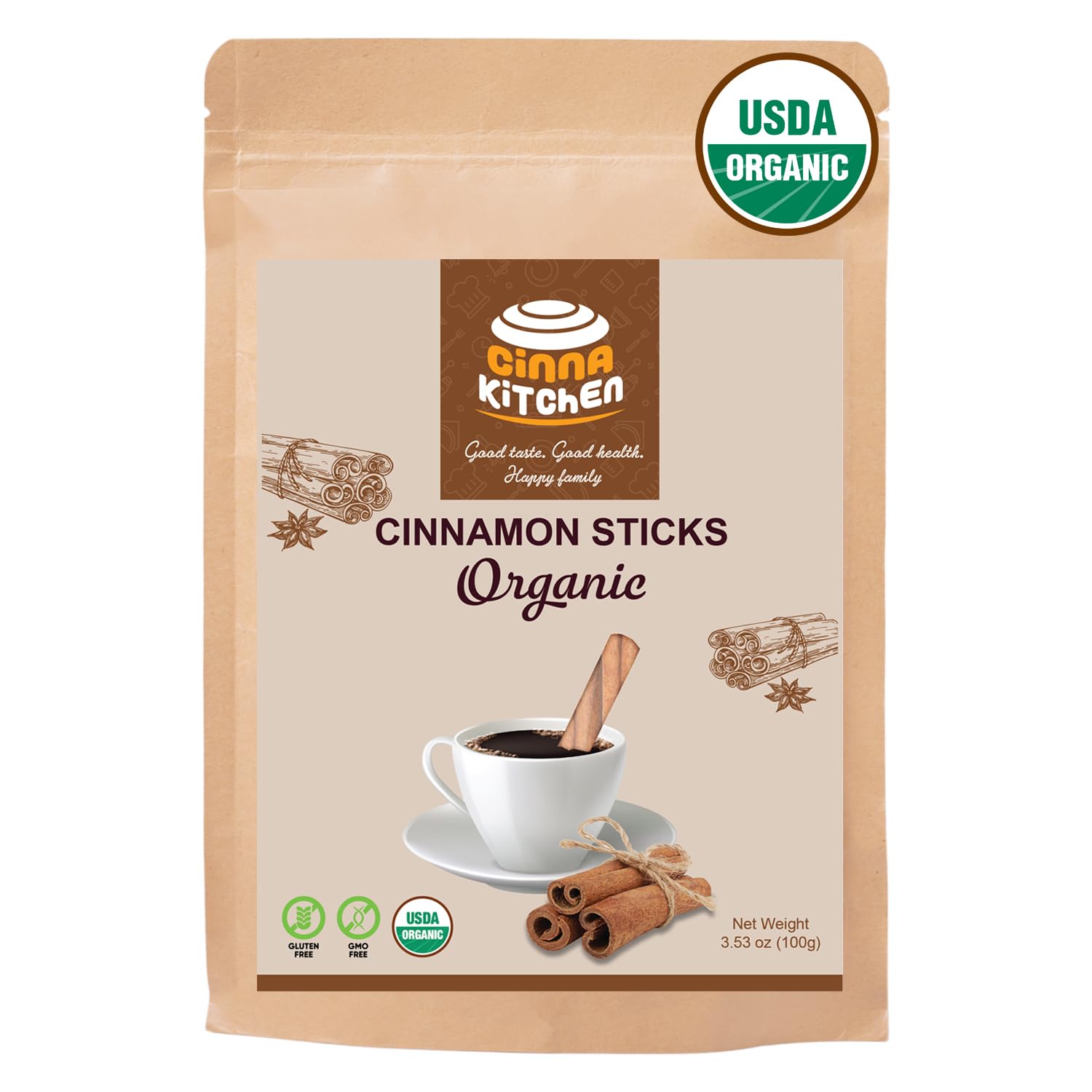 Amazon.com : Cinna Kitchen - Organic Vietnamese Cinnamon Stick, (3.5 ...