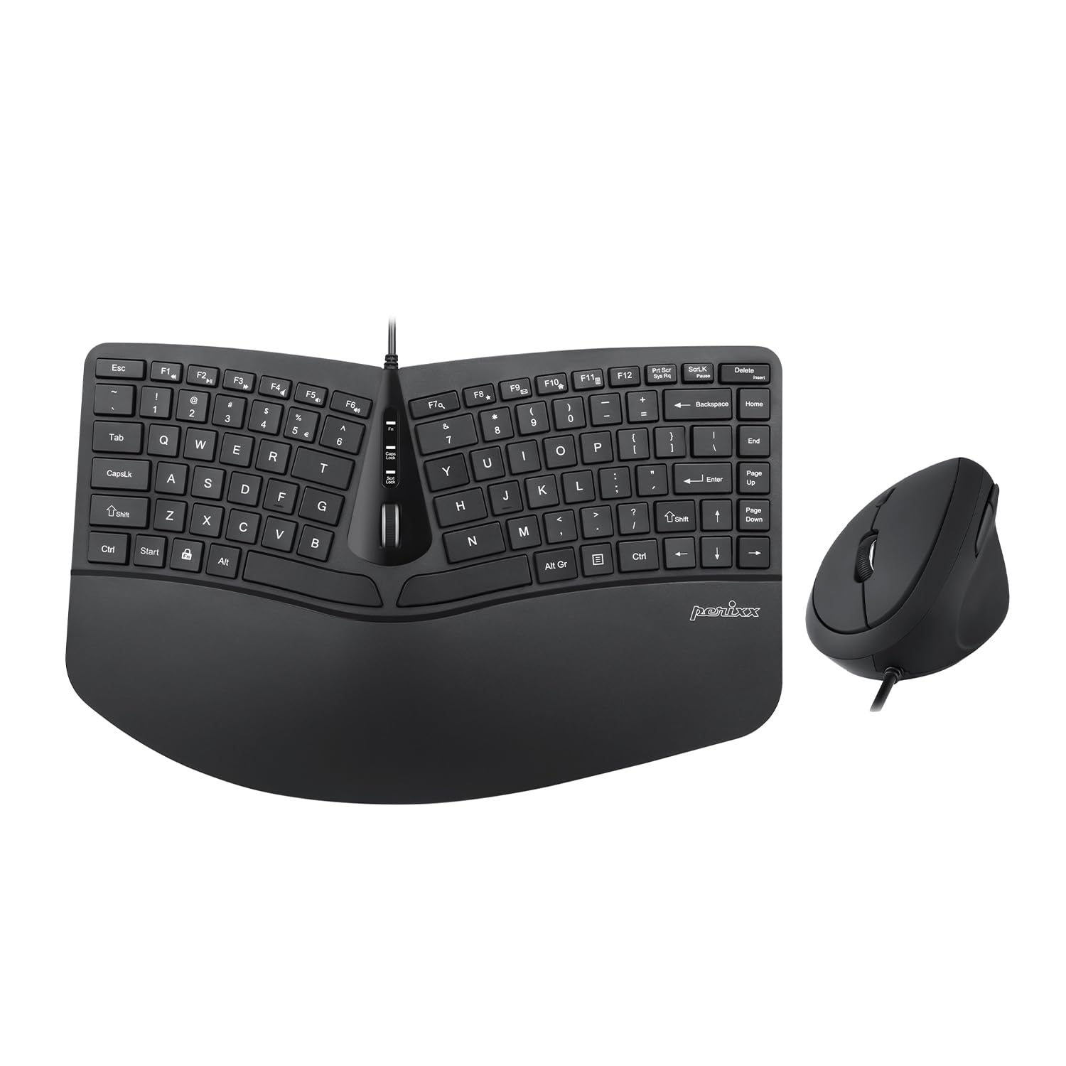 Amazon.com: Perixx PERIDUO-406, Wired Compact Ergonomic Keyboard with ...