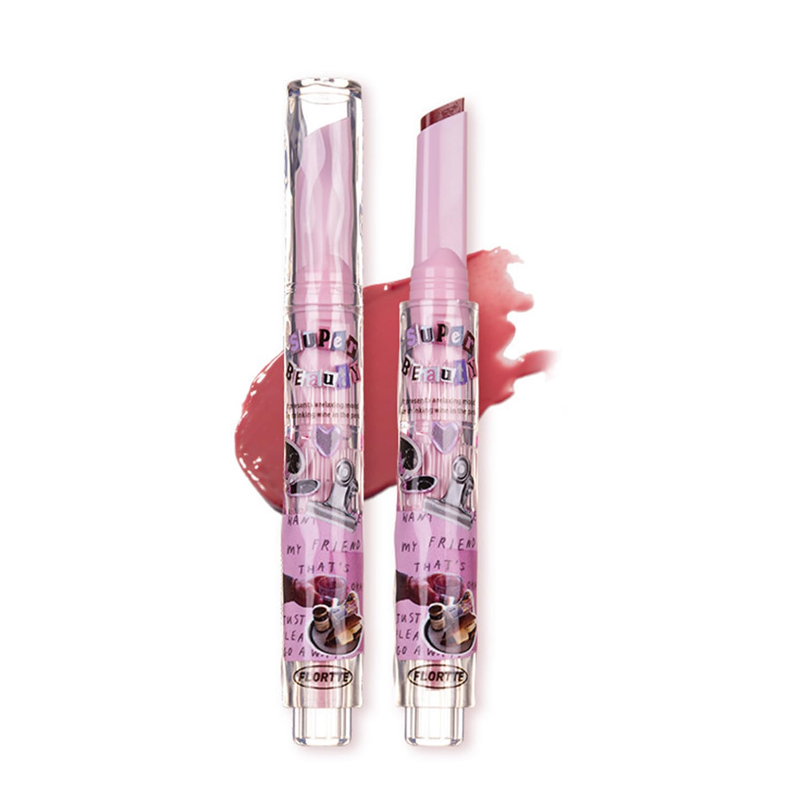 Amazon | Flortte メルティングシアーリップ リップグロス 高発色 リップ 血色 口紅 落ちない 垢ぬけメイク リップスティック 保湿 色つきリップ 光沢 ロングラスティング ...