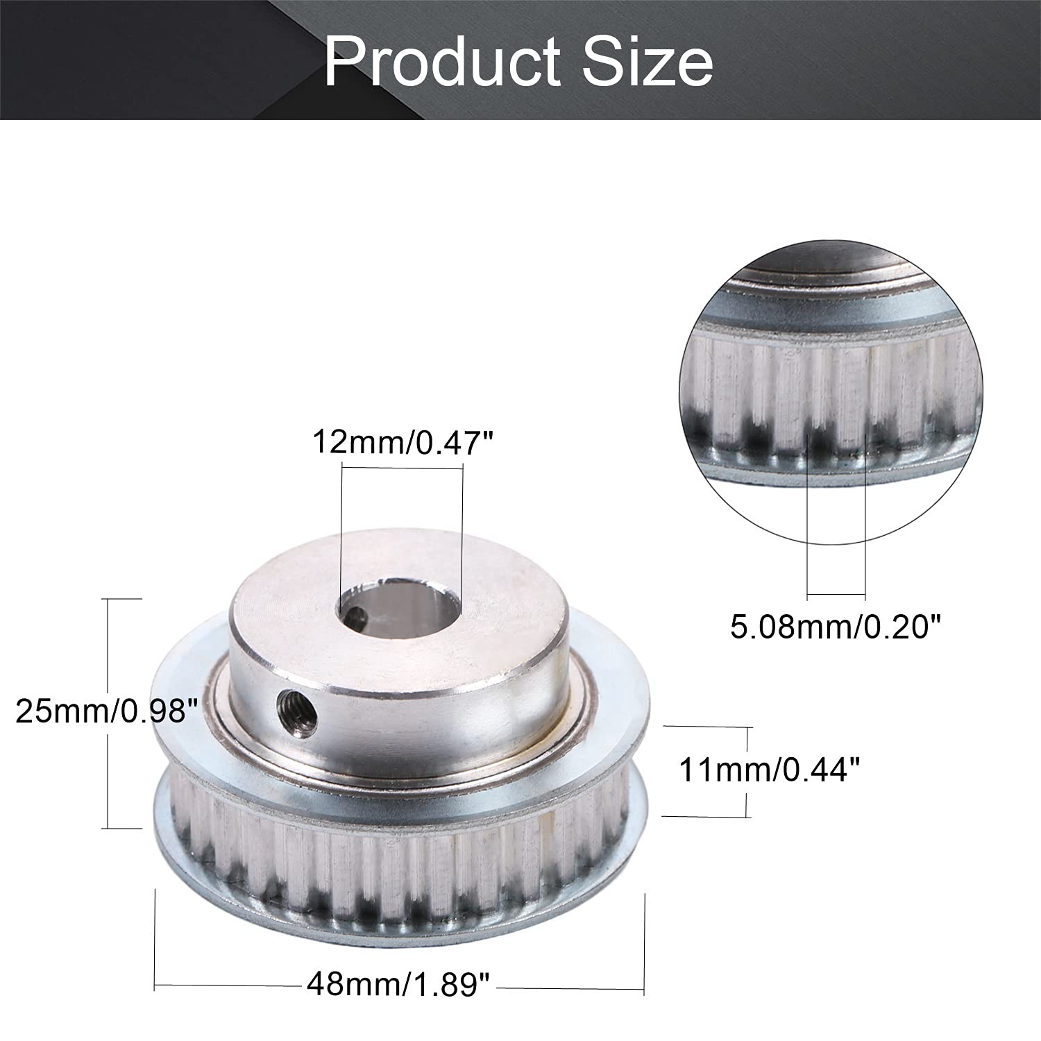 Snapklik.com : Aluminium Alloy XL 30 Teeth 12mm Inner Bore Diameter ...