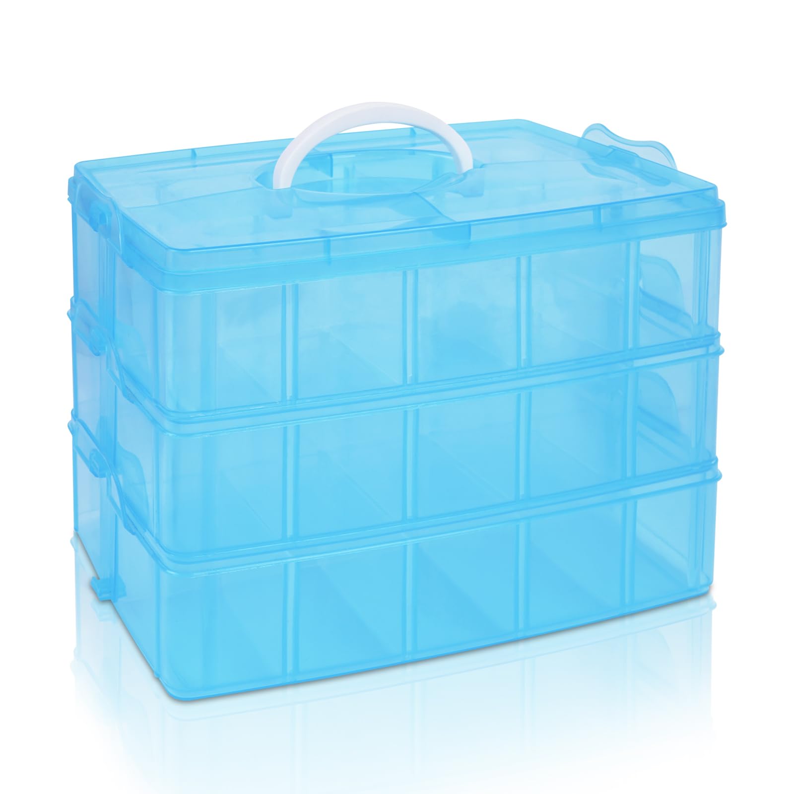 Amazon.com: Tavolozza 3-Tier Blue Craft Storage Container, Stackable ...