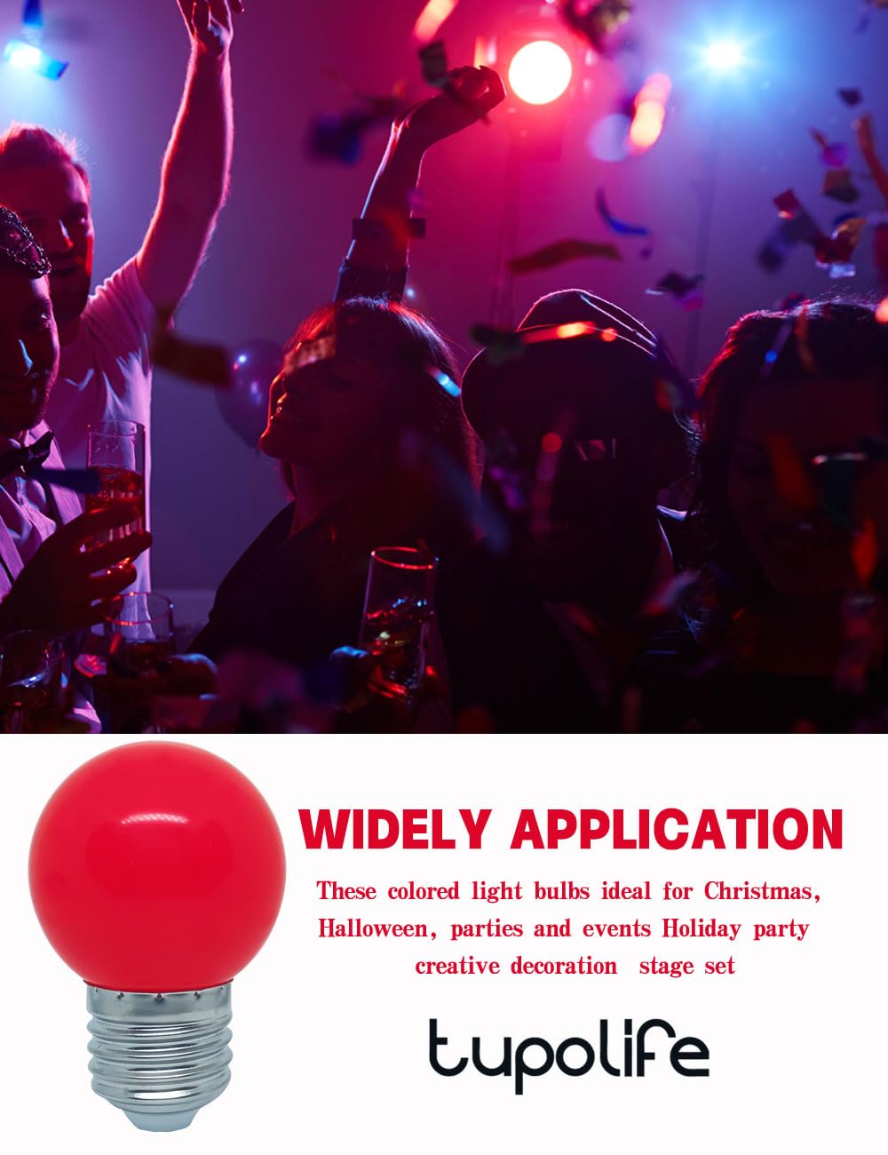 Snapklik.com : DC 12V LED Bulb, Low Voltage Light Bulbs, Red 1W G14 G45 ...