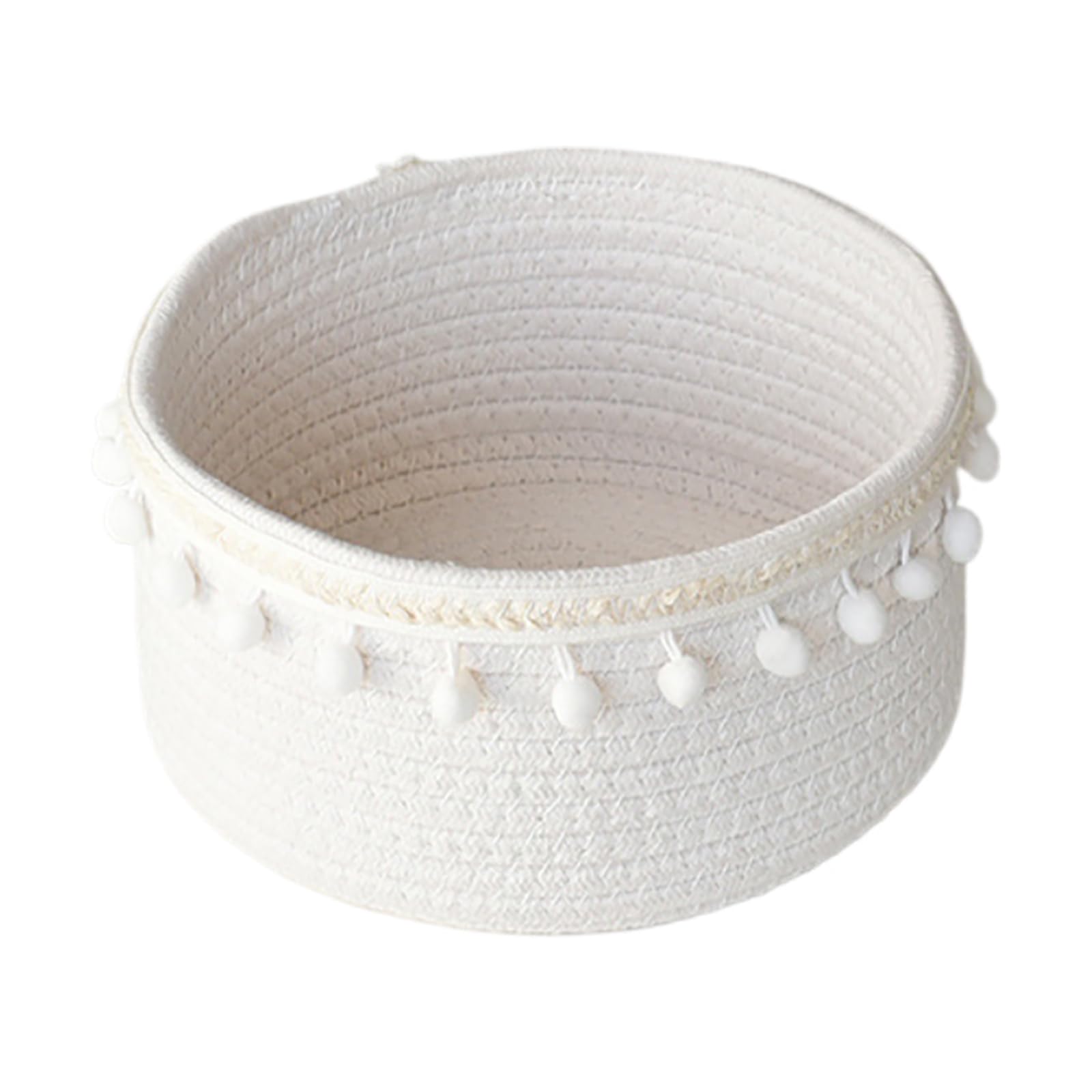 Amazon.com: YMQIANYU Woven Table Storage Basket - Small Cotton Rope ...