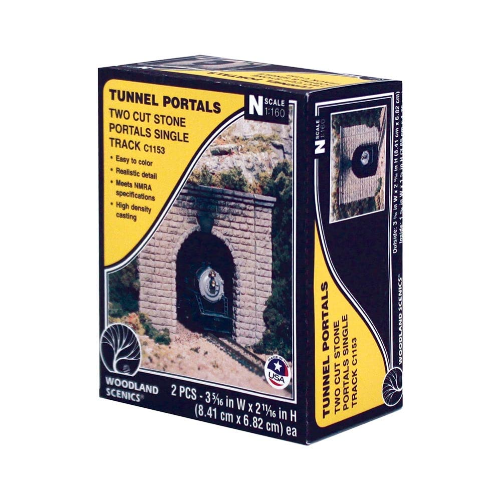 Amazon.com: Woodland Scenics Cut Stone N Scale Tunnel Portals : Arts ...