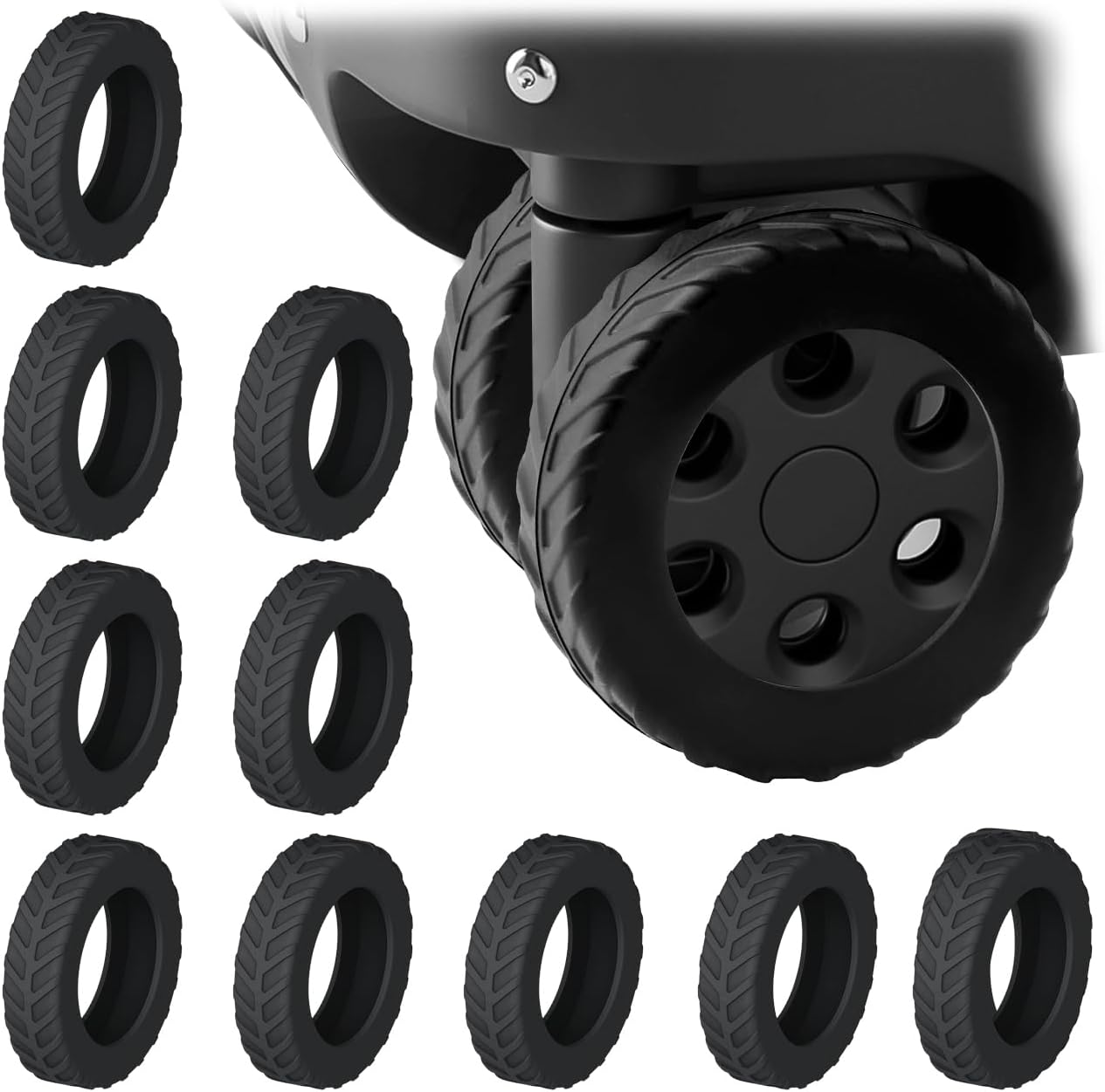 Amazon.co.jp: SODOI スーツケース キャスターカバー 16個セット キャリーケース 車輪カバー タイヤカバー キャスター 荷物用ホイールプロテクター シリコン製 静音 キズ ...