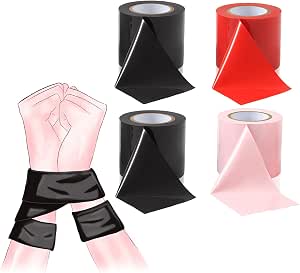 Amazon.com: Red*1, Black*2, Pink*1, BDSM Bondage Restraints Tape Set ...