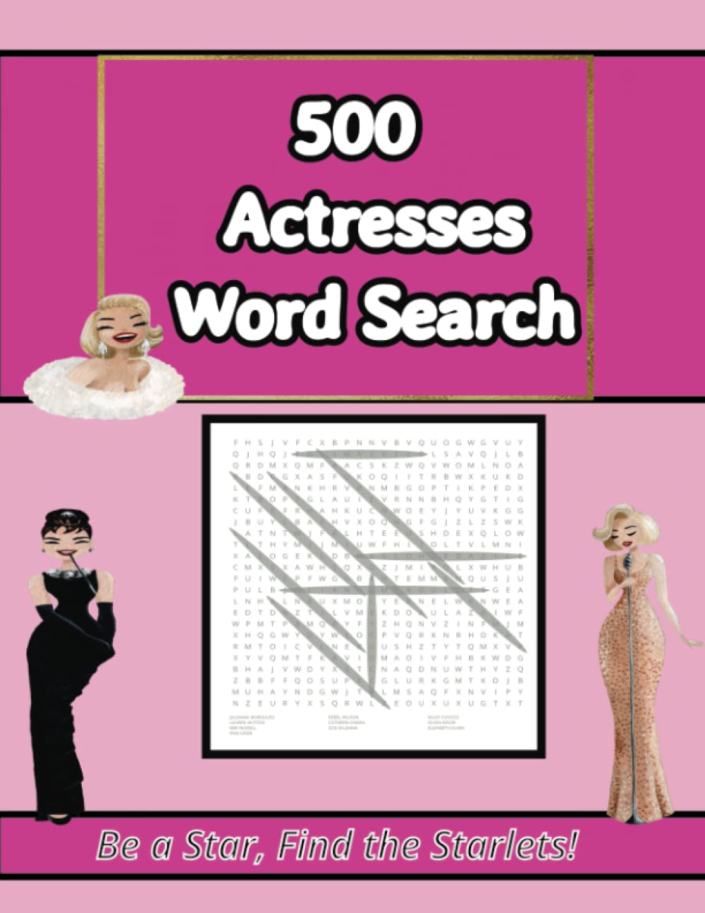 500 Actresses Word Search Puzzle Book: Large Print Word Search of ...