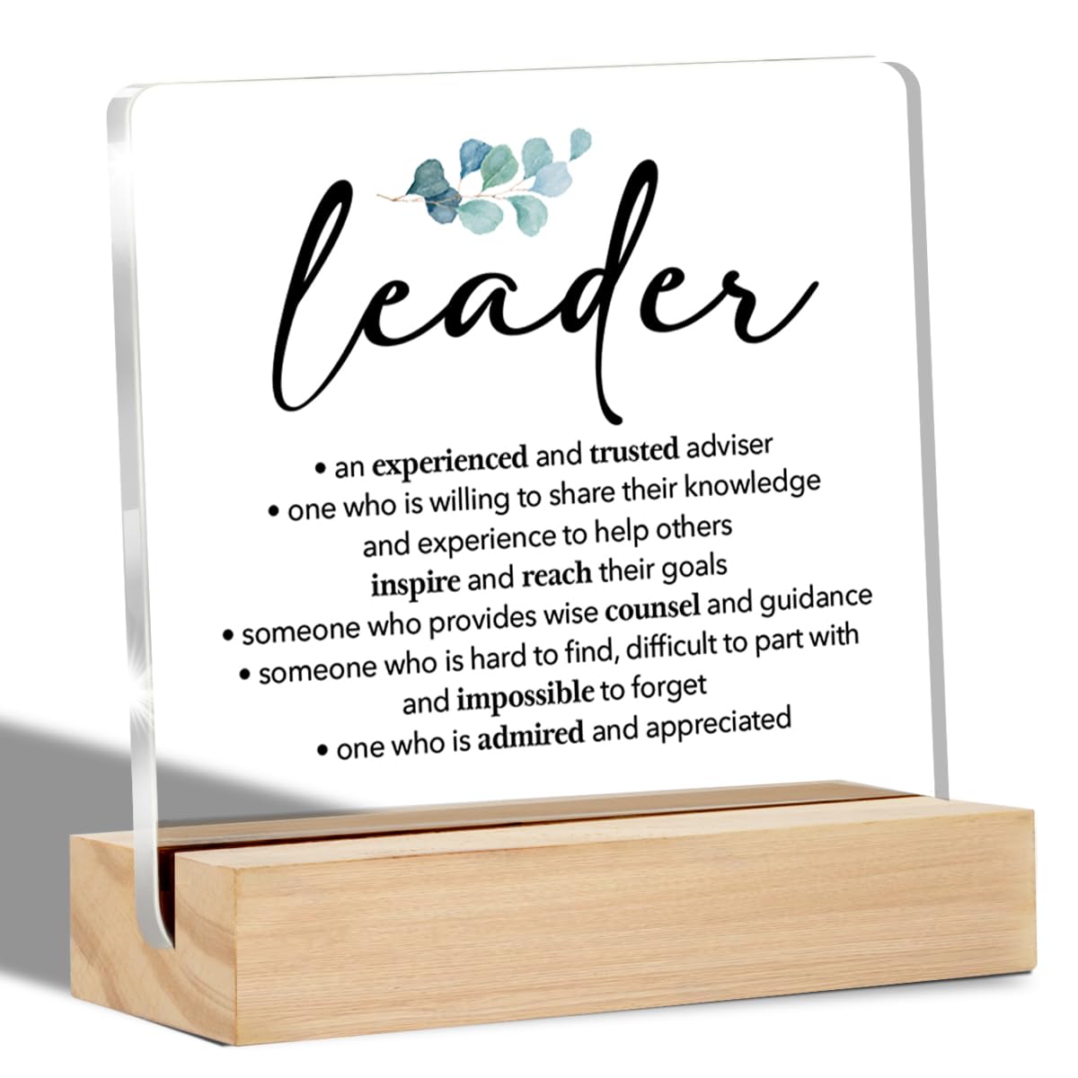 Amazon.com: Thank You Leader Gifts Leader Definition Clear Desk ...