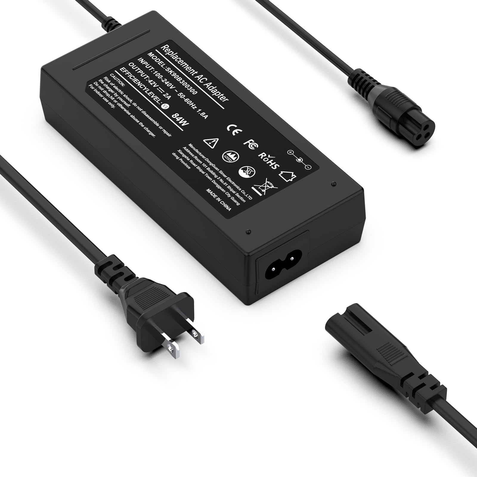 Amazon.com: 42V 2A Power Adapter for Lime Scooter Chargers,3-Prong ...