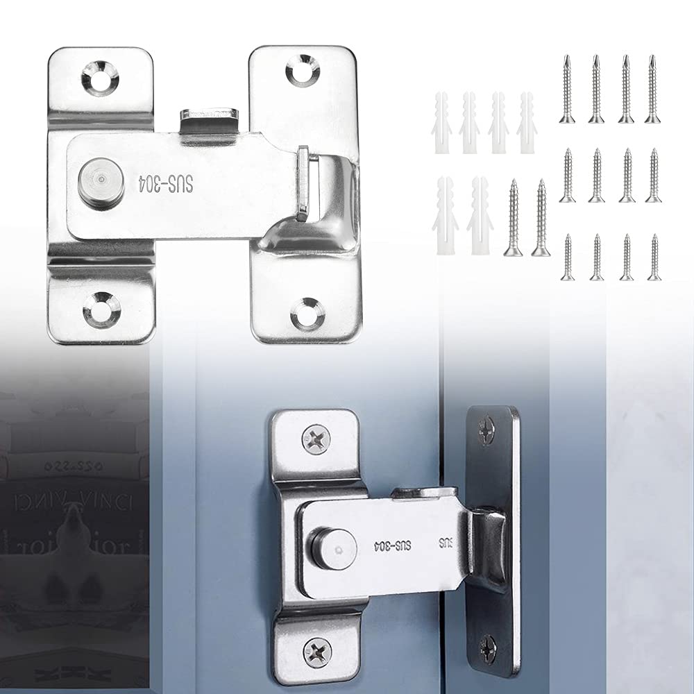 Buy Favengo 90 Degree Door Lock 304 Stainless Steel Safety Angle ...