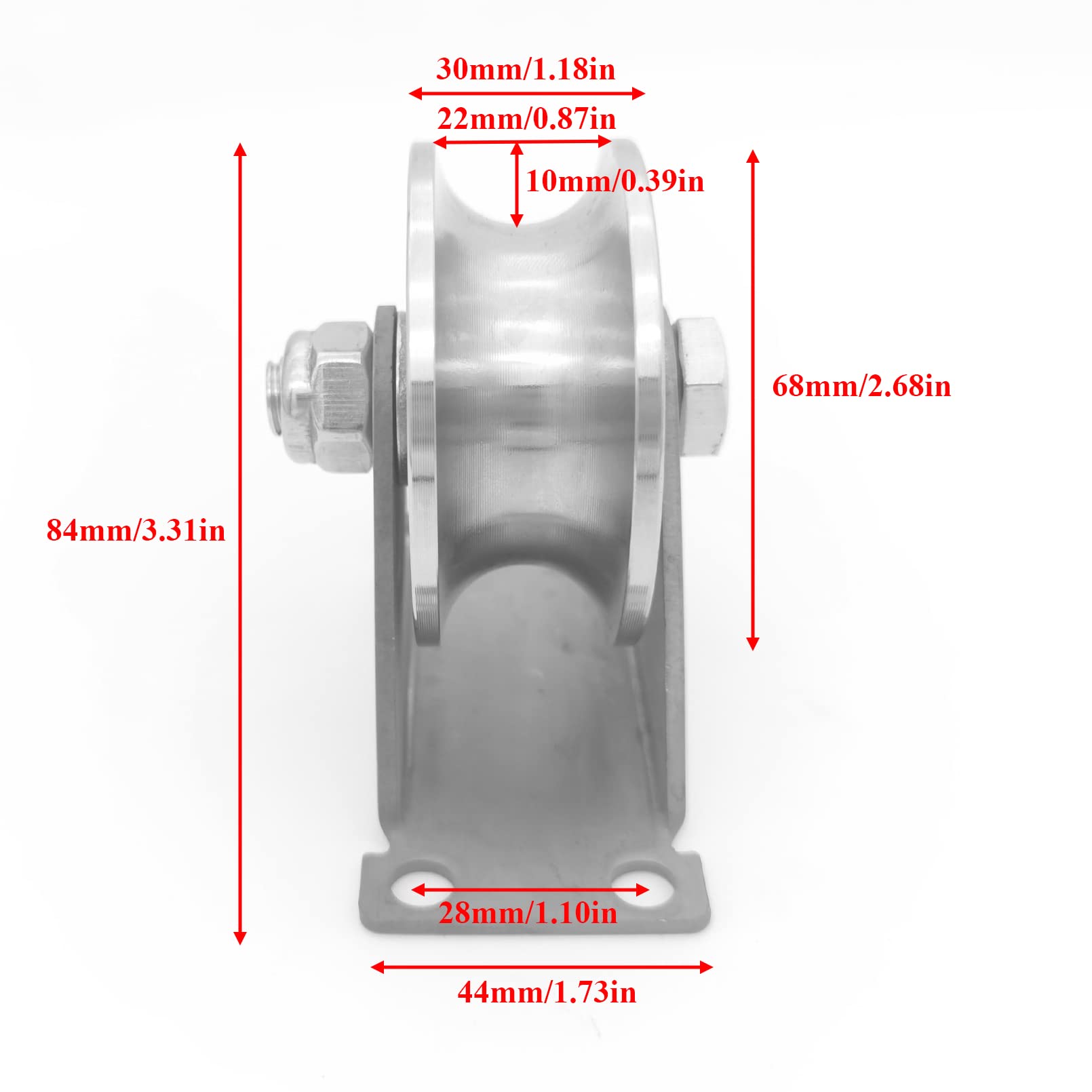 Snapklik.com : 3in 304 Stainless Steel Sliding Gate Wheels U Groove ...