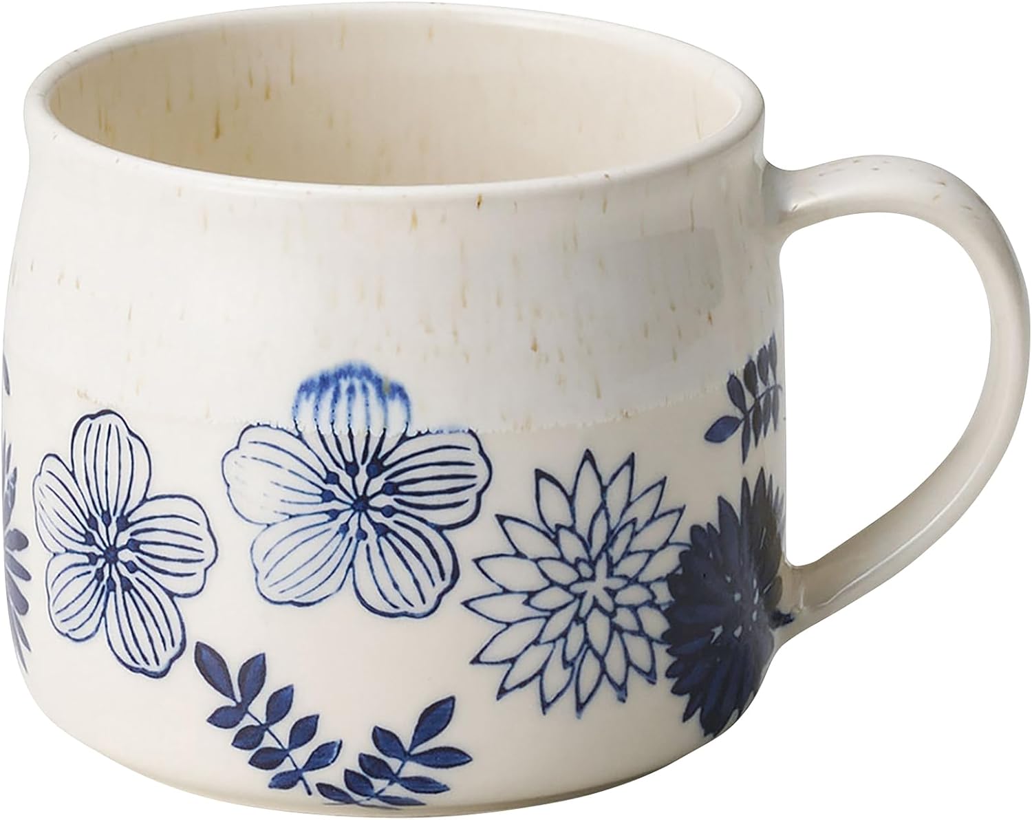 Amazon.co.jp: aito製作所 「 ガーデン Garden 」 マグカップ 大きめ 約400ml 花柄 白 ホワイト 美濃焼 食洗機対応 日本製 : ホーム＆キッチン