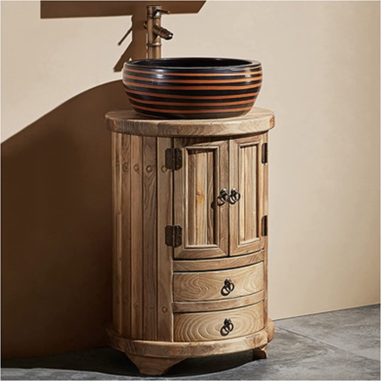Round Sink Vanity For Bathroom
