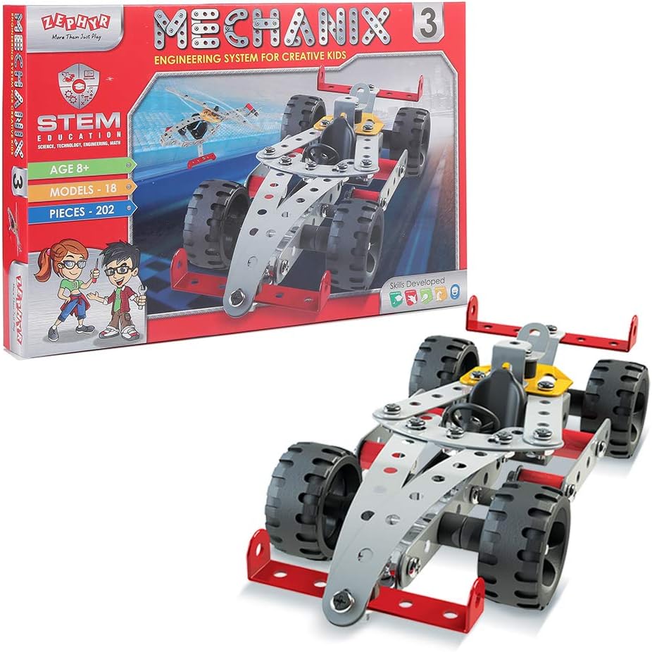 Mechanix - 3 DIY STEAM Educational Toy, Building and Construction Set ...