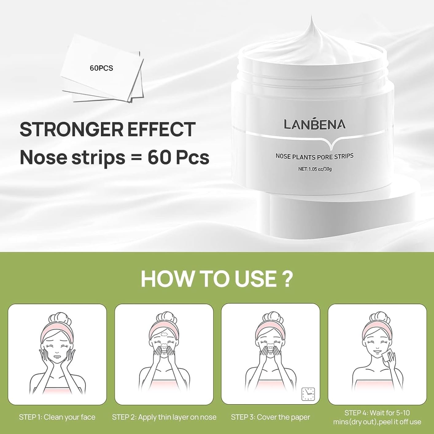 LANBENA Blackhead Remover - Peel Off Mask for Nose & Face, Blackhead ...
