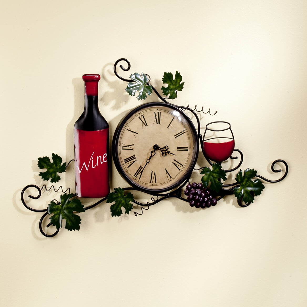 Fox Valley Traders Wine Wall Clock, Roman Numeral, 6 ¼ Diameter Clock ...