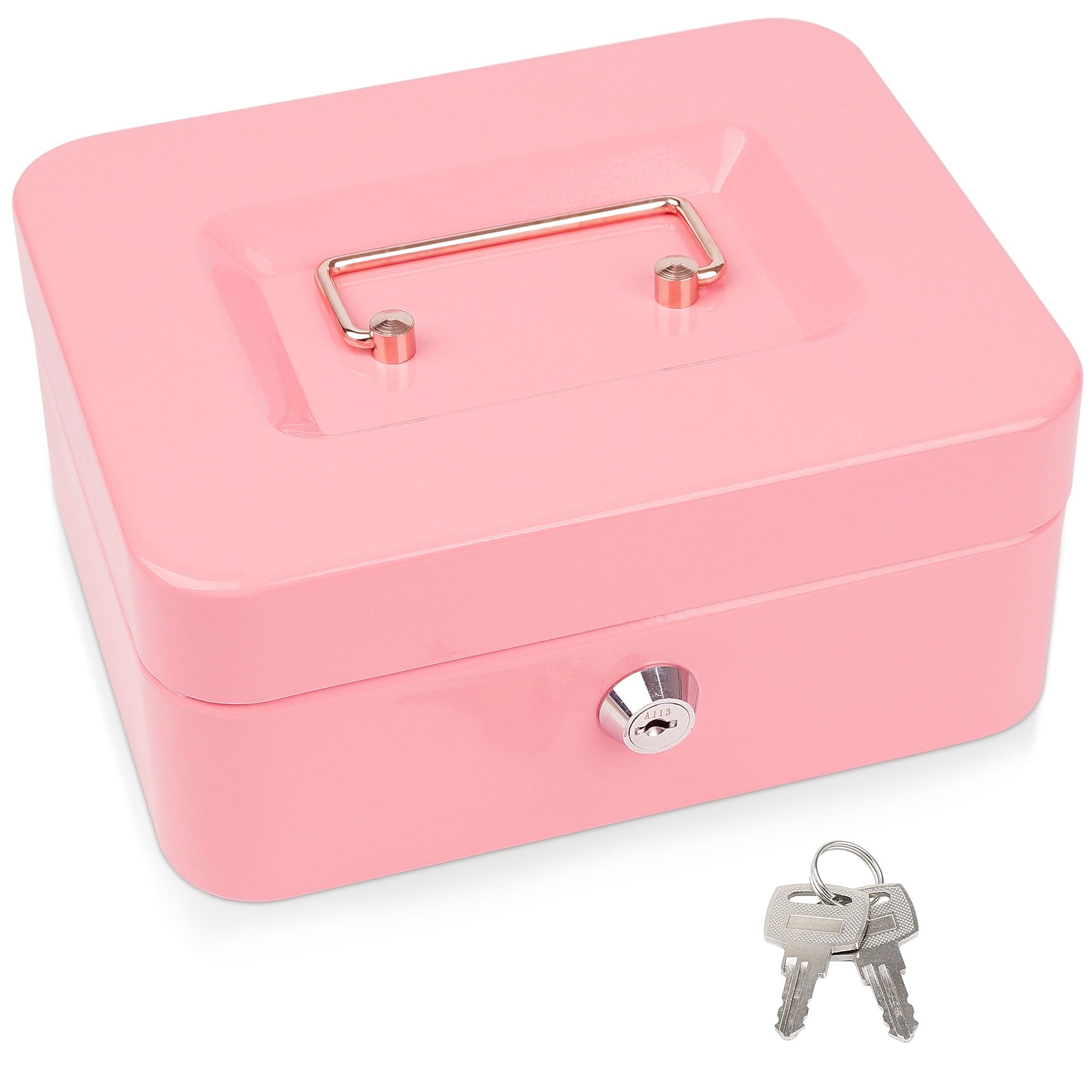 Amazon.com: POLSPAG Cash Box with Key Lock Metal Money Box with ...
