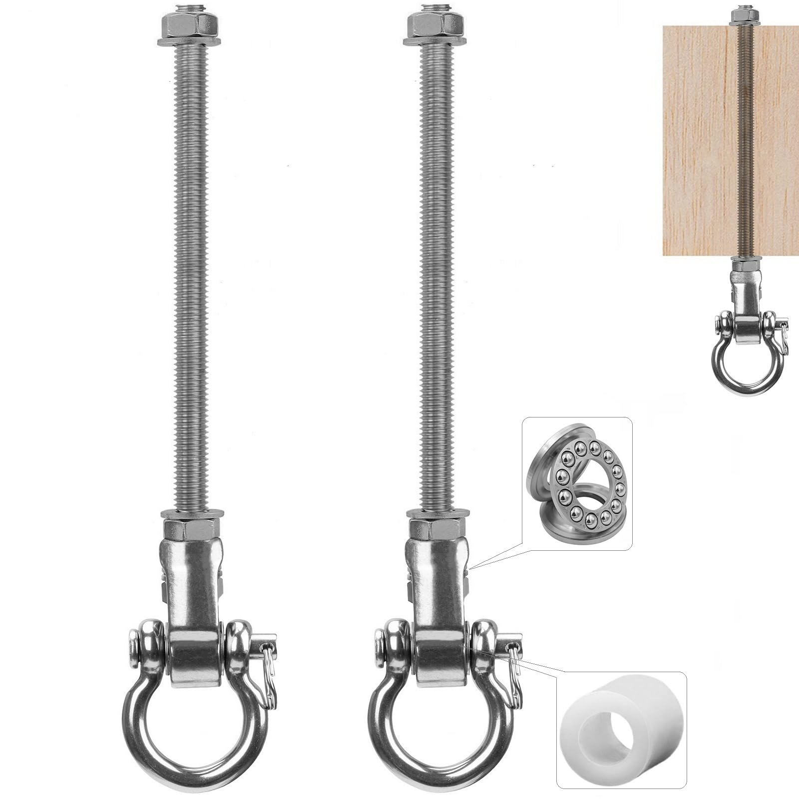 Amazon.com: Yyiwhmy 2 Heavy Duty Stainless Steel Swing Hangers with ...