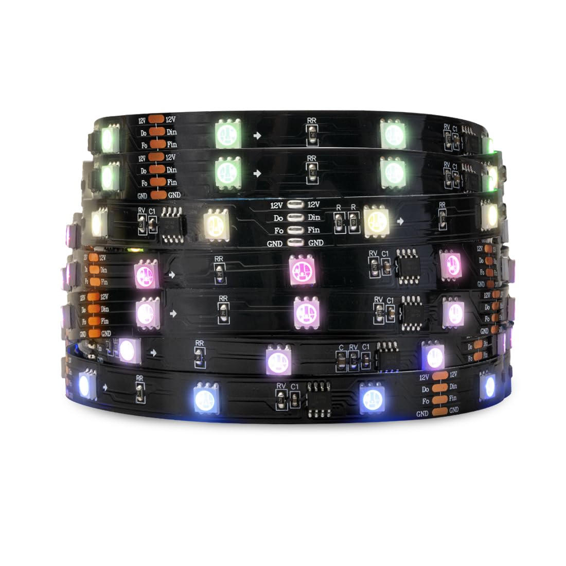 Amazon.com: SEZO RGB IC LED Strip Lights(Similar to WS2815) Addressable ...