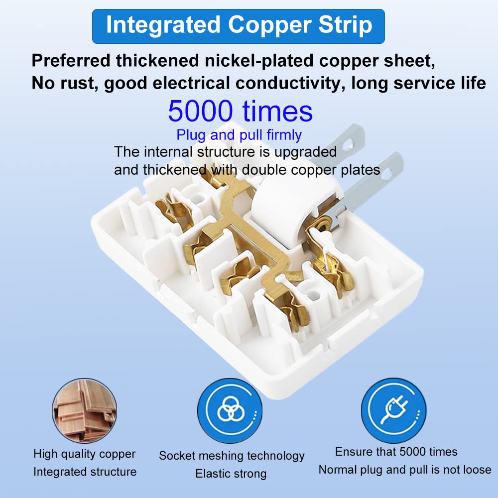 Snapklik.com : PaeorRorL 3 Way Flat Wall Outlet Extender,2 Prong180 ...