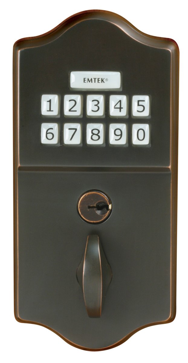 Emtek Oil Rubbed Bronze classic style electronic keypad deadbolt - Door ...
